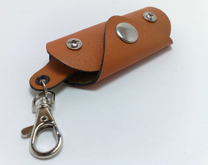 Extremely Convenient Keychain Key Holder From Orange Cowhide. - Etsy