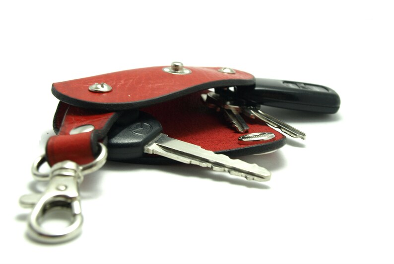 Convenient Big Keychain From Cowhide Holds 4-6 Regular Keys - Etsy