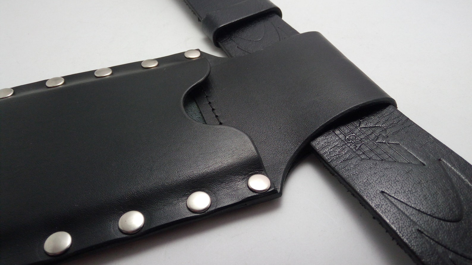 NEW Style Handmade Rivets Sleeve Wallet From Black Genuine - Etsy