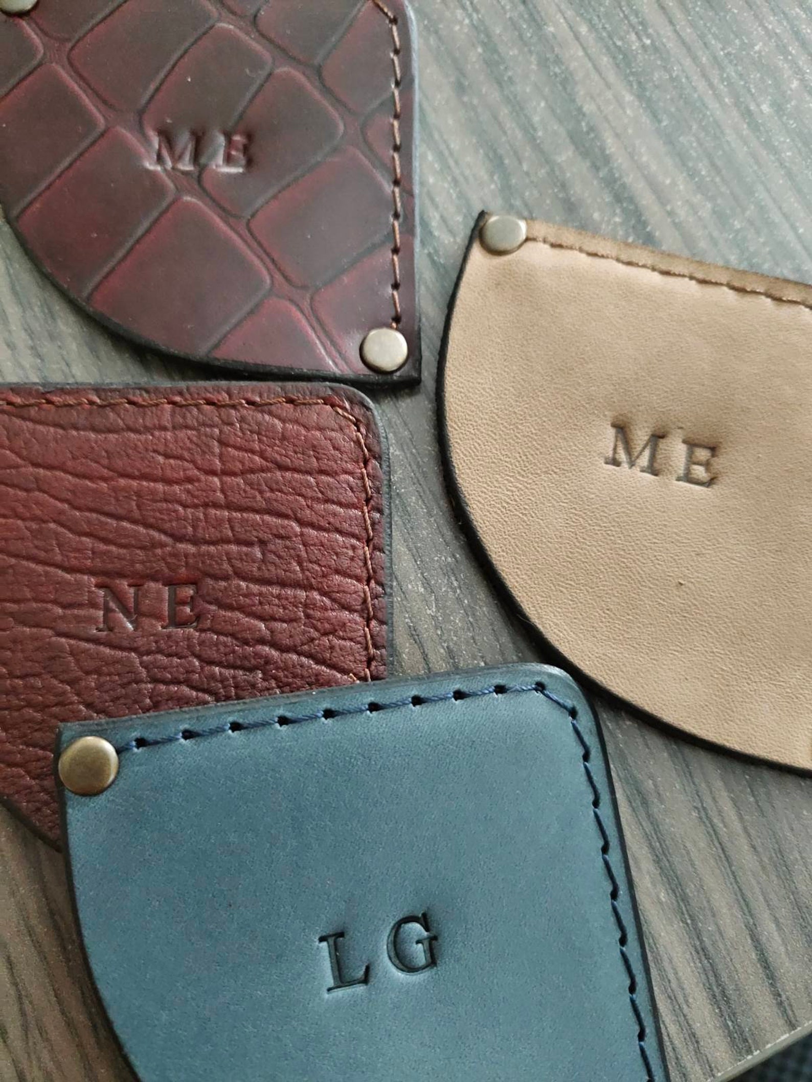 Handmade Personalised Initial Leather Page Corner Bookmark Corner ...