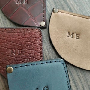 Handmade Personalised Initial Leather Page Corner Bookmark Corner ...