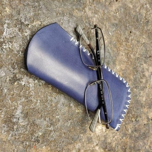Eye Glasses Case/ Holder, Reading Glass Covers Brown Genuine Leather ...