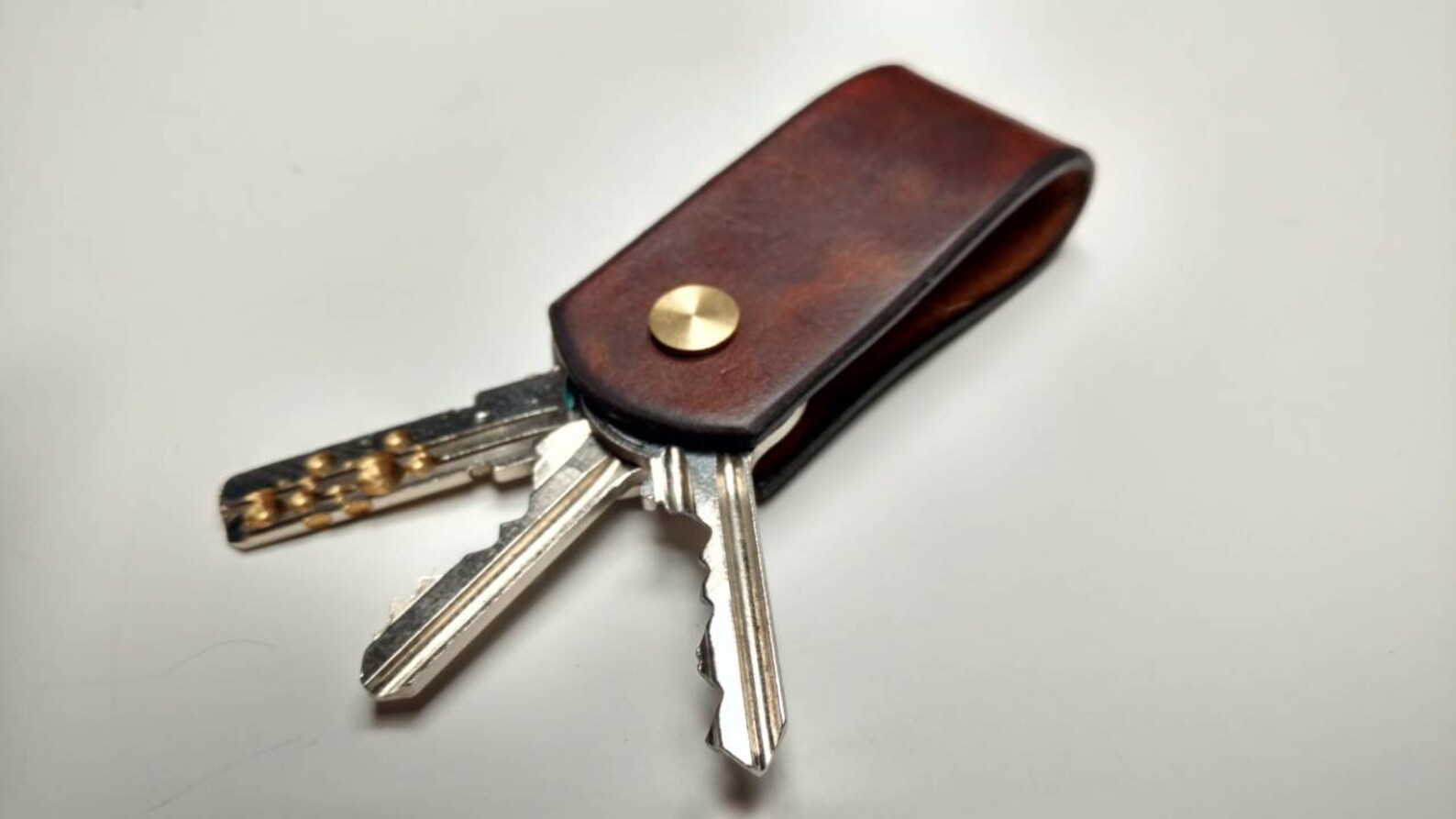 Comfortable Small Compact 3-key Holder From Thick Genuine - Etsy