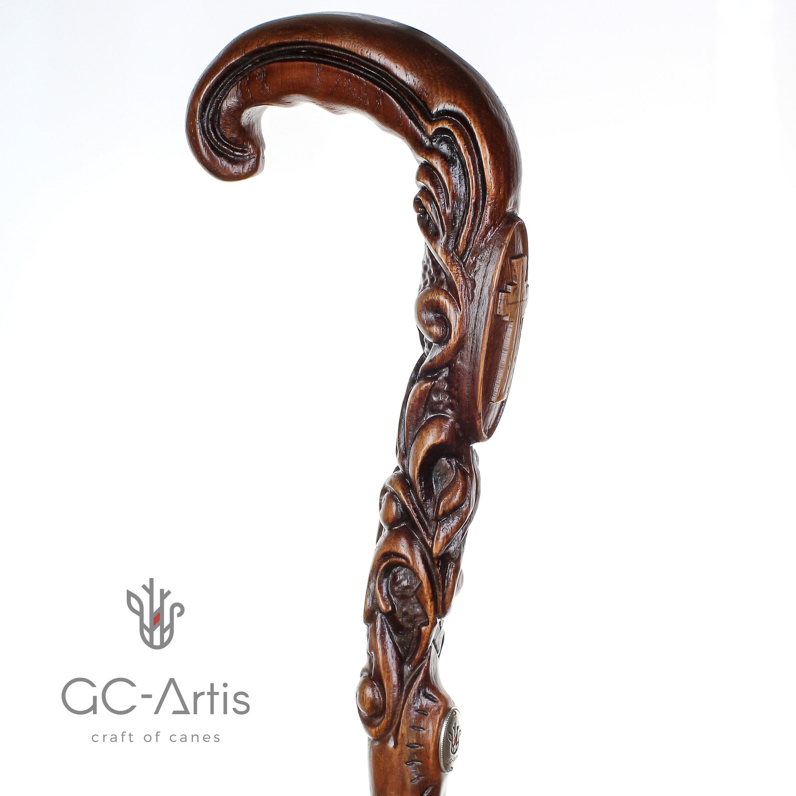 Christian Cross Wooden Walking Stick Cane Wood Carved | Etsy