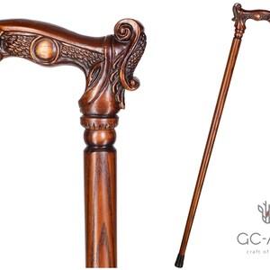 Wild Boar Unique Wooden Cane Walking Stick Wood Carved - Etsy