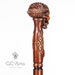 EGYPTIAN SKULL Wooden Walking Stick Cane With Ankh Cross - Etsy