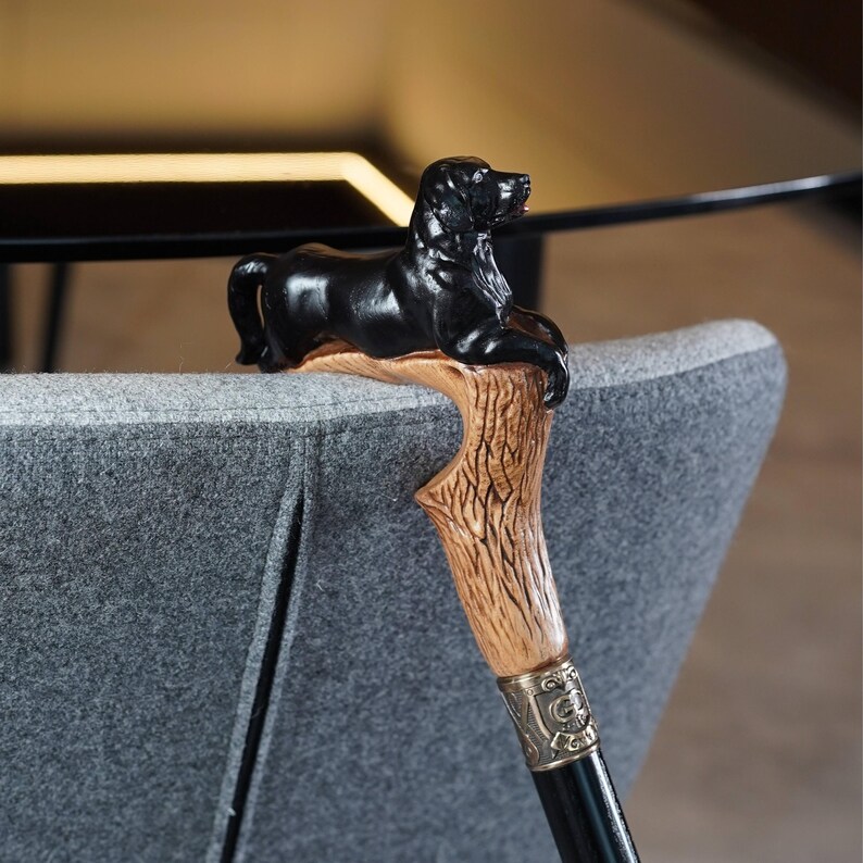 Black Labrador Retriever Walking Canes - Light Walking Stick - Wood ...