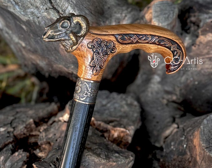 Carved Moose Antler Cane or Walking Stick Top or Knife Handle. Eagle ...