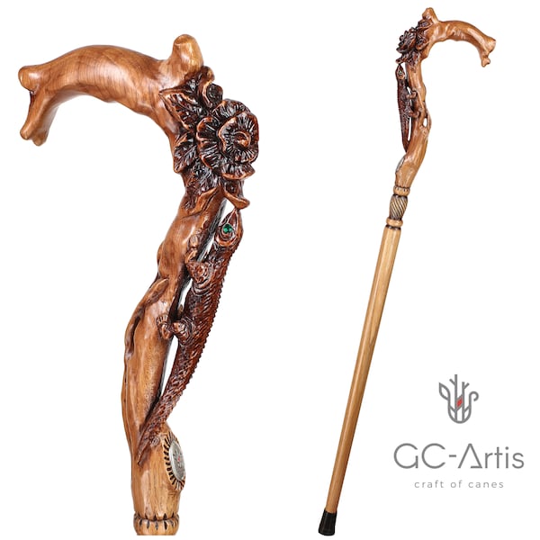 Hand Carved Cane - Etsy