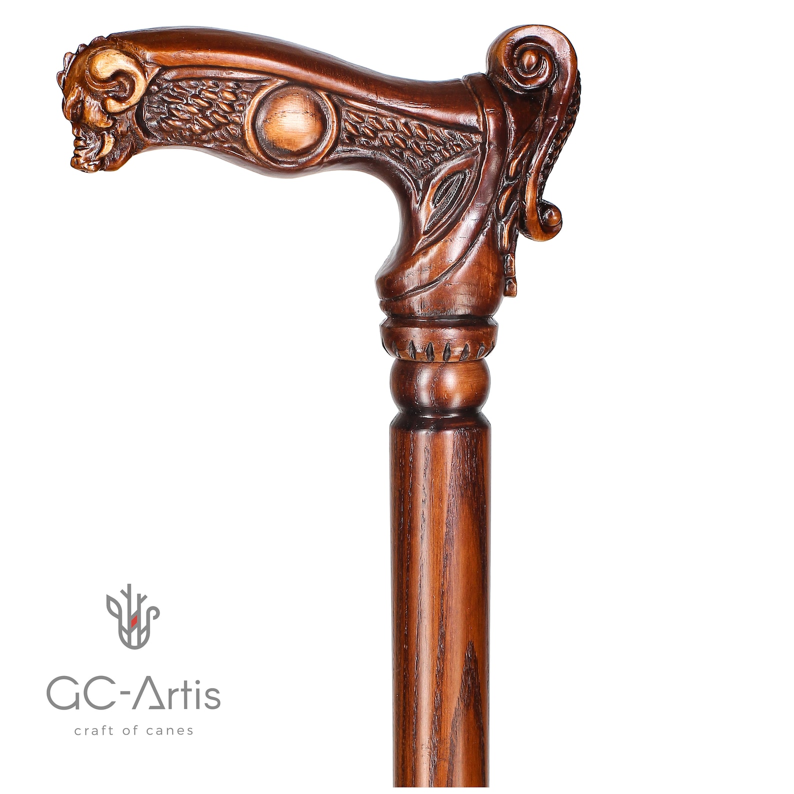 Wild Boar Unique Wooden Cane Walking Stick - Wood Carved Walking Cane ...