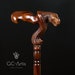 T-rex Dinosaur Walking Stick Wooden Walking Cane Ergonomic Palm Grip ...