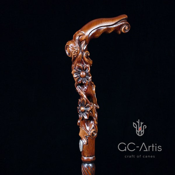 Carved Walking Cane - Etsy