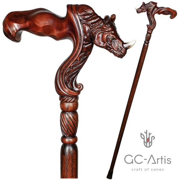 African Carved Walking Cane - Etsy