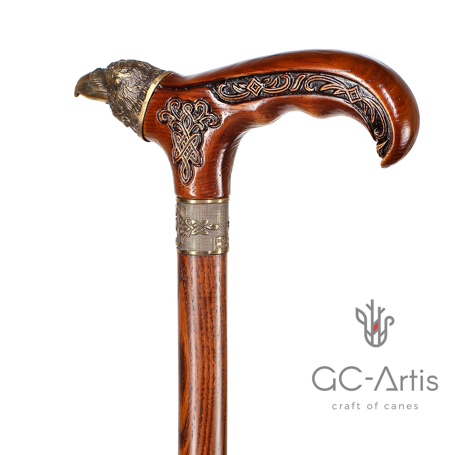 Raven Walking Cane Wood & Bronze Goth Style Walking Stick - Etsy