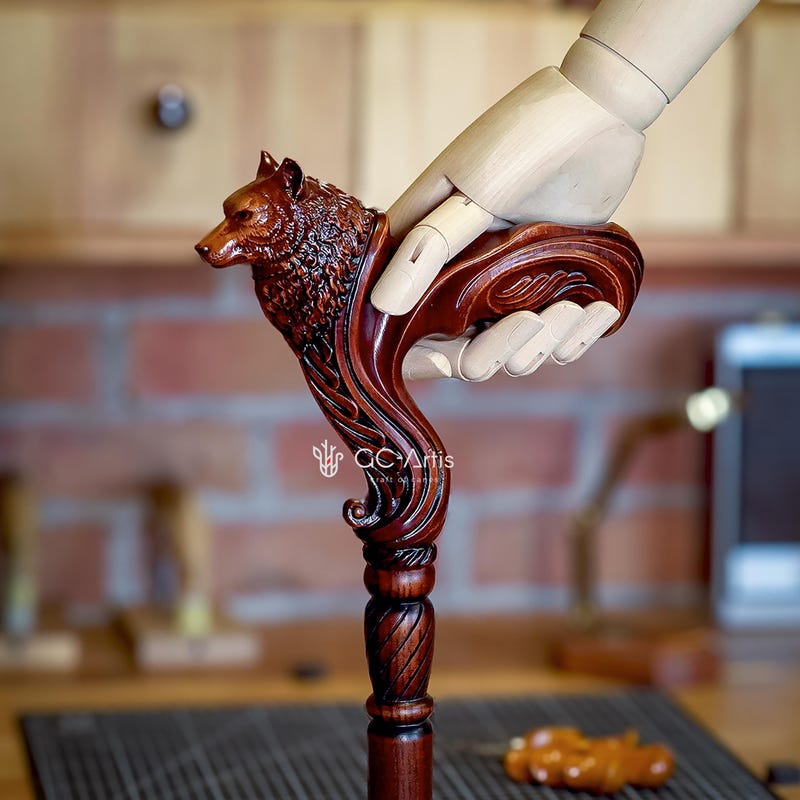 Wolf Cane Handles - Etsy