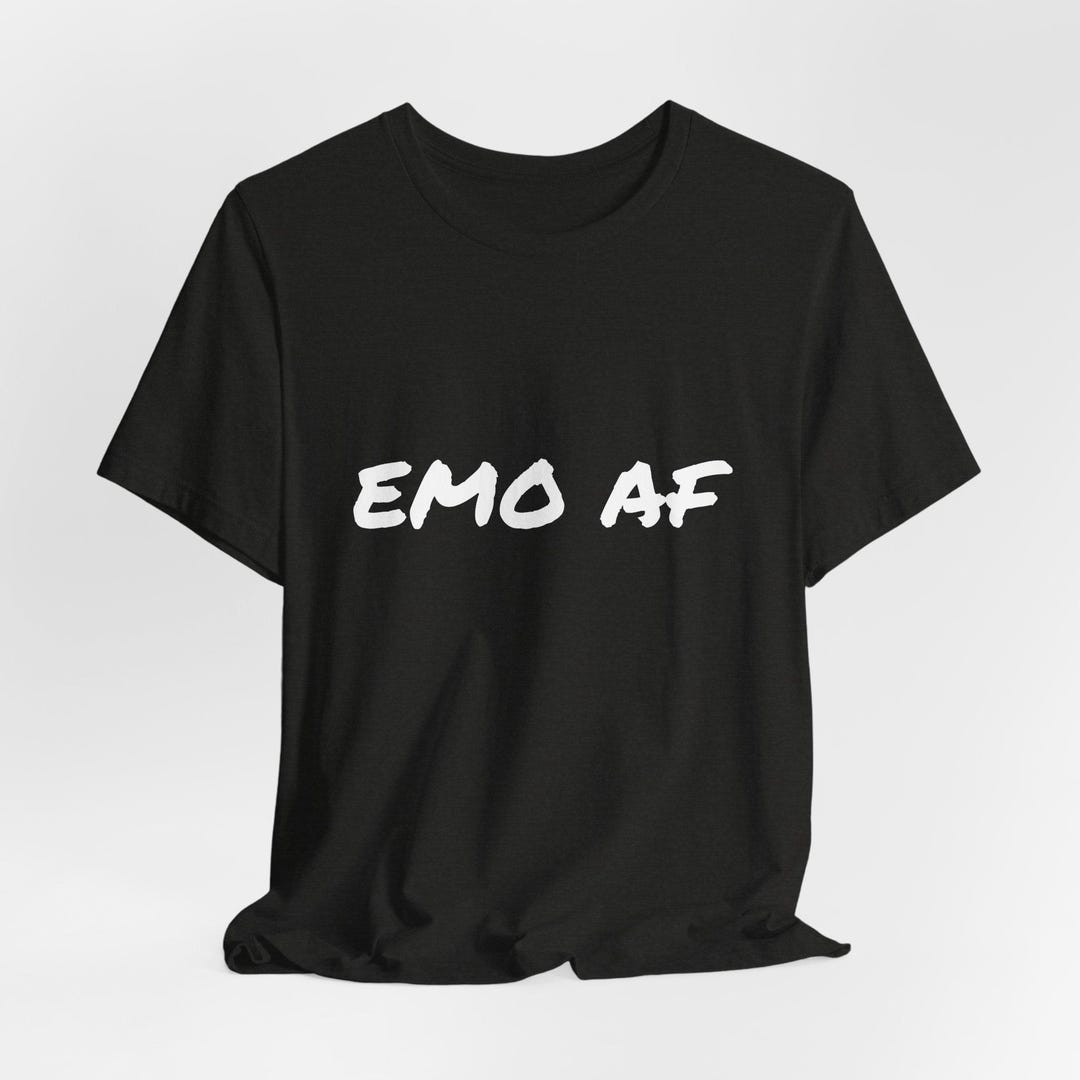 EMO AF Tee | Bold Script, Graphic Back Logo - Etsy