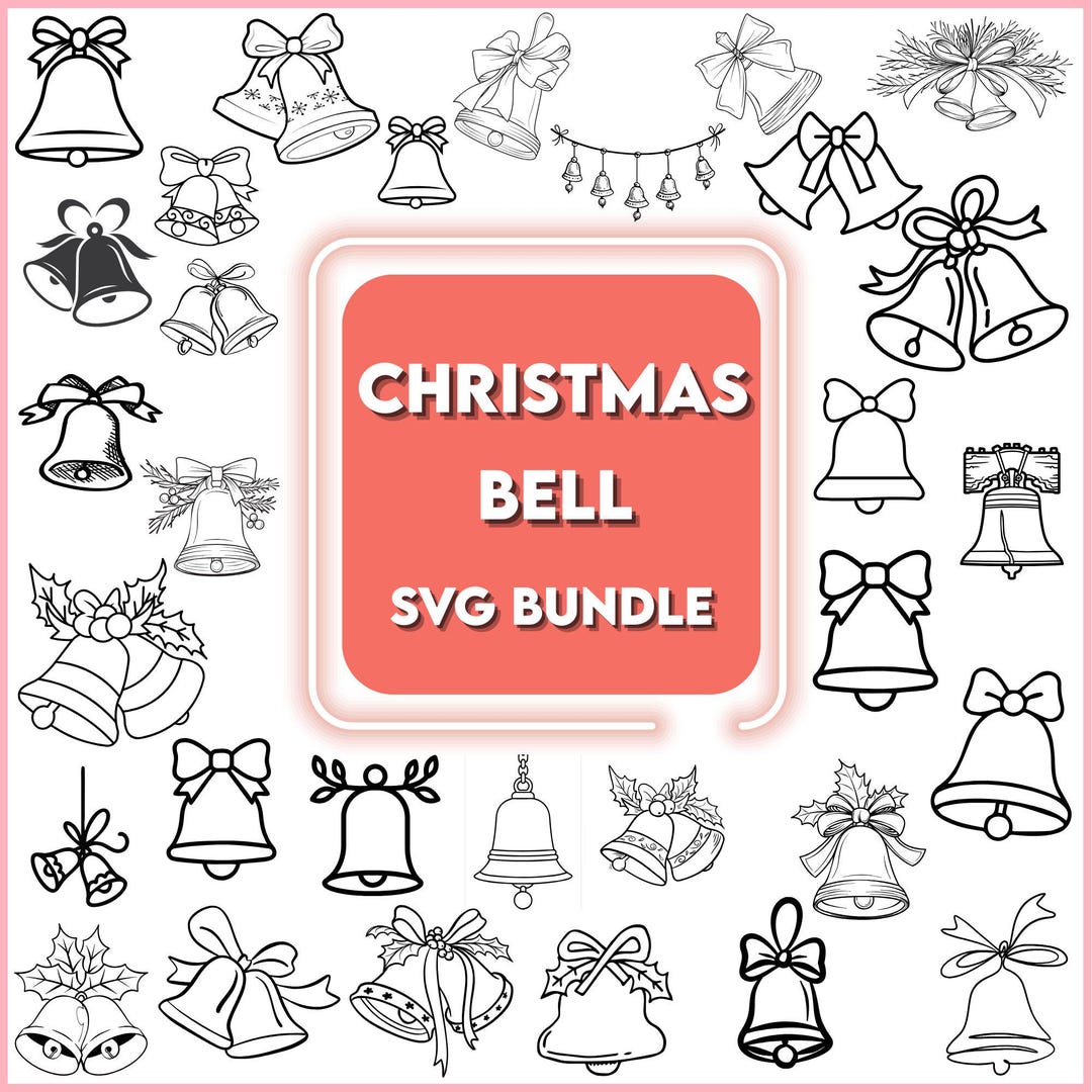 Christmas Bell SVG Bundle, Jingle Bell Silhouette (digital Download) - Etsy