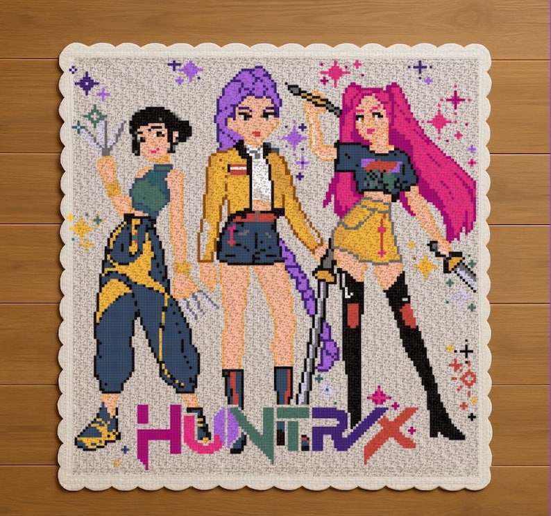 Huntrix K-pop Demon Hunters – Corner-to-corner Crochet Pattern - Etsy