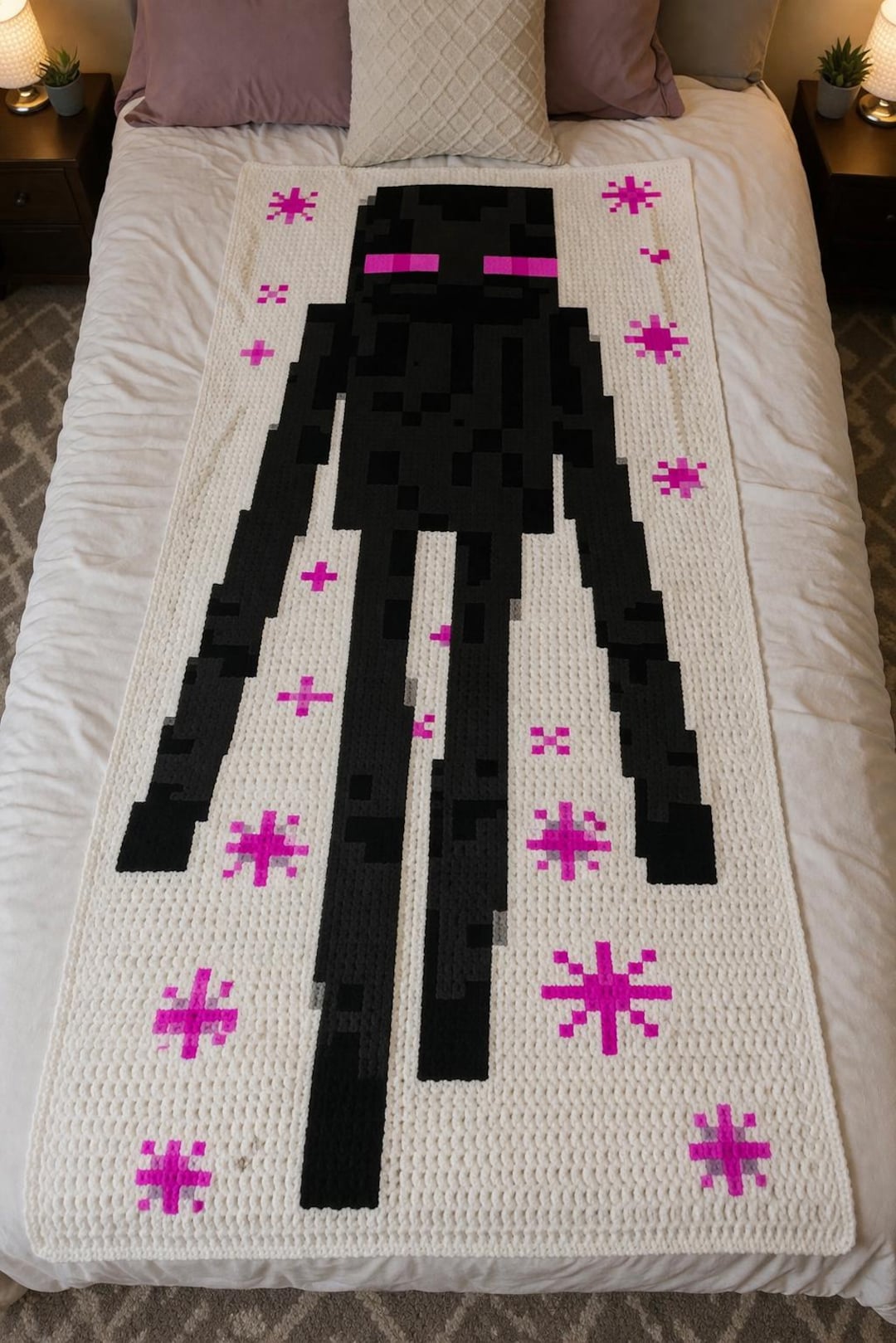 End3r Inspired Crochet Blanket Pattern | C2C Pixel Art Afghan | Digital ...