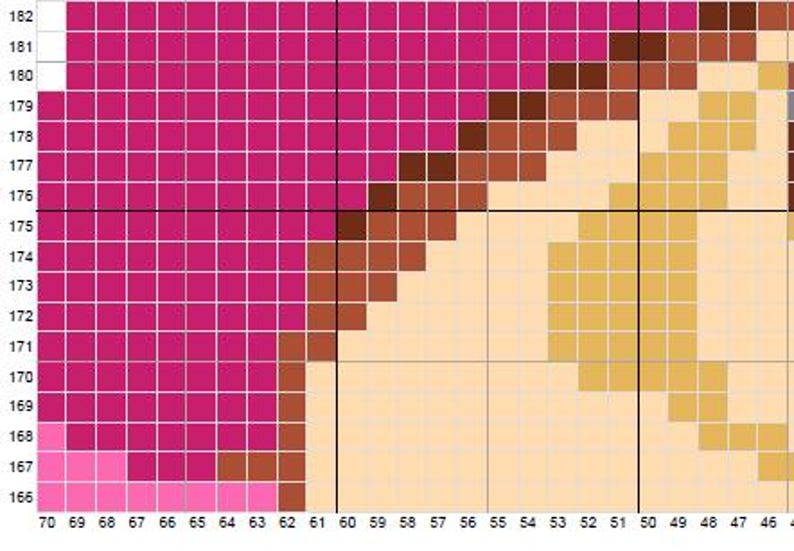 Pink Shroom Crochet Blanket Pattern | C2C Pixel Art (digital Download ...