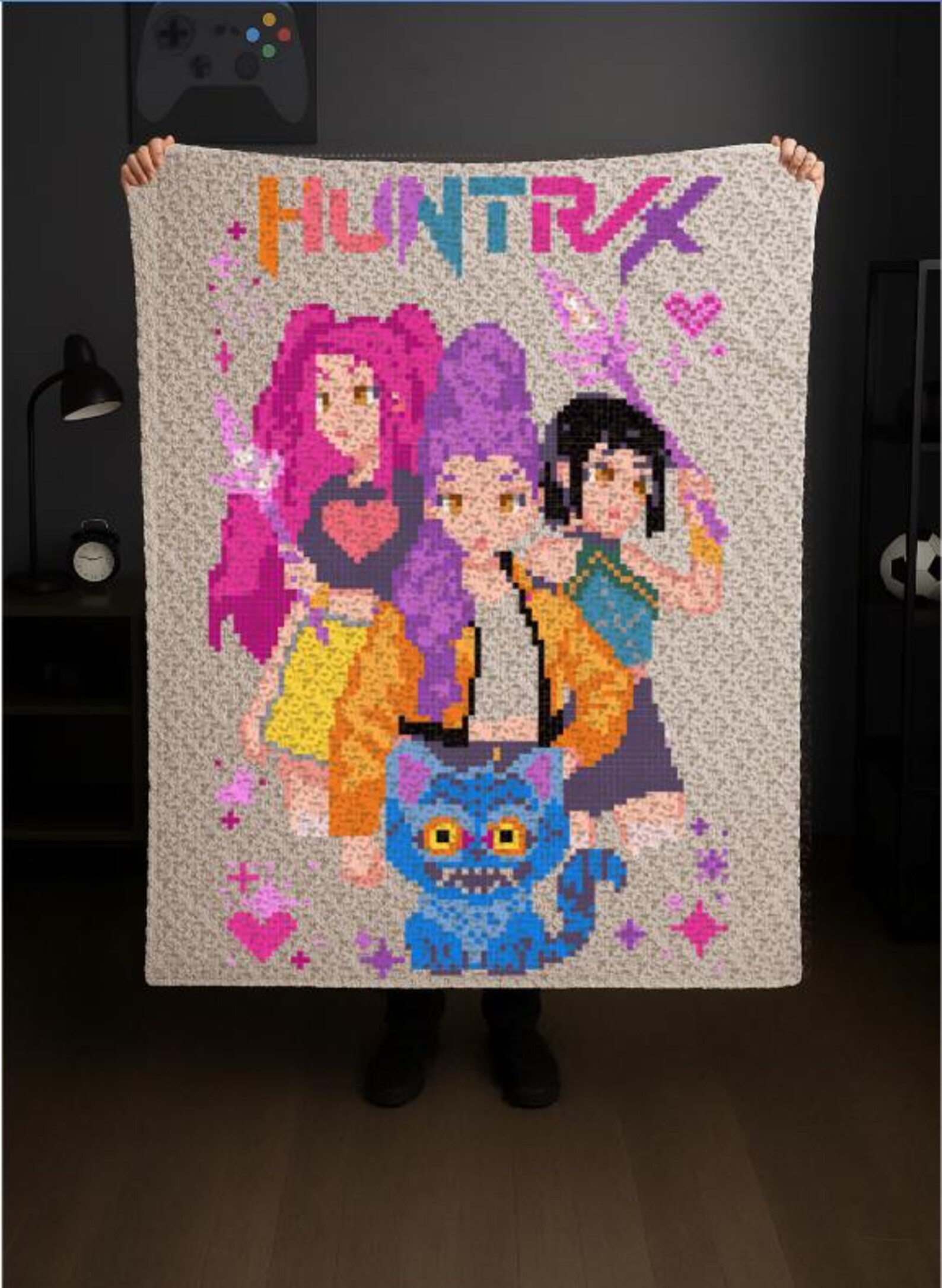 HUNTRIX + DERPY Corner-to-corner Crochet Pattern (83x130) | K Pop Demon ...