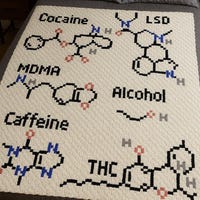 Crochet Pattern: Caffeine Molecule Throw Pillow, PDF - Etsy