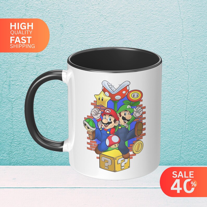 Super Mario Mug - Retro Gaming Coffee Cup for Fans - Etsy