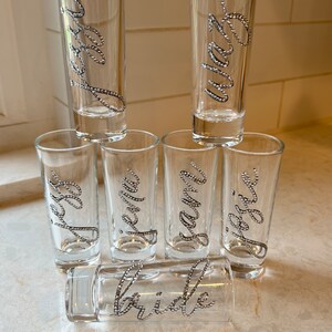 Personalized Bling Embellished Shot Glass Bling Rhinestones Add Sparkle ...