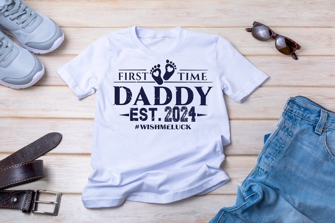 Digital File First Time Dad New Daddy Announcement Wish Me Luck Digital ...
