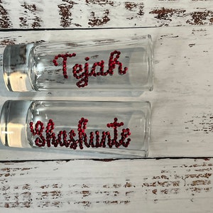 Personalized Bling Embellished Shot Glass Bling Rhinestones Add Sparkle ...