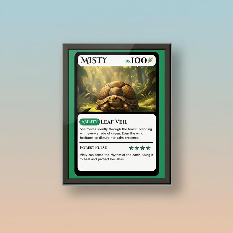 Custom Character Card Poster | Personalized Metal Frame Wall Art ...