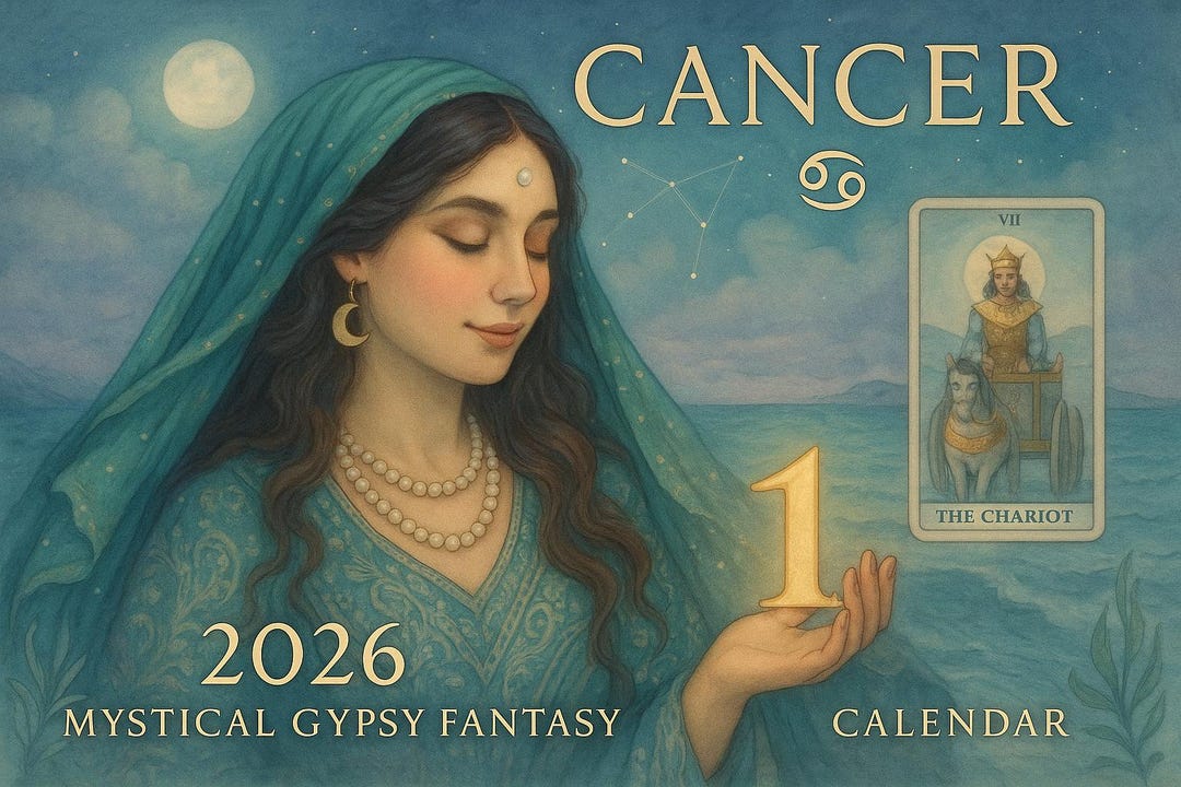 Mystical Fantasy 2026 Calendar: Cancer Edition - Etsy