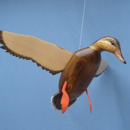 Mallard Hen Duck Decoy Hand Carved Wood Carving by Robert - Etsy