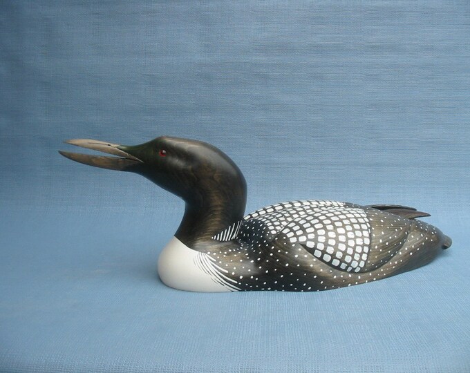 Hand Carved Magnum Common Loon Decoy Robert Kelly Woodcarving - Etsy