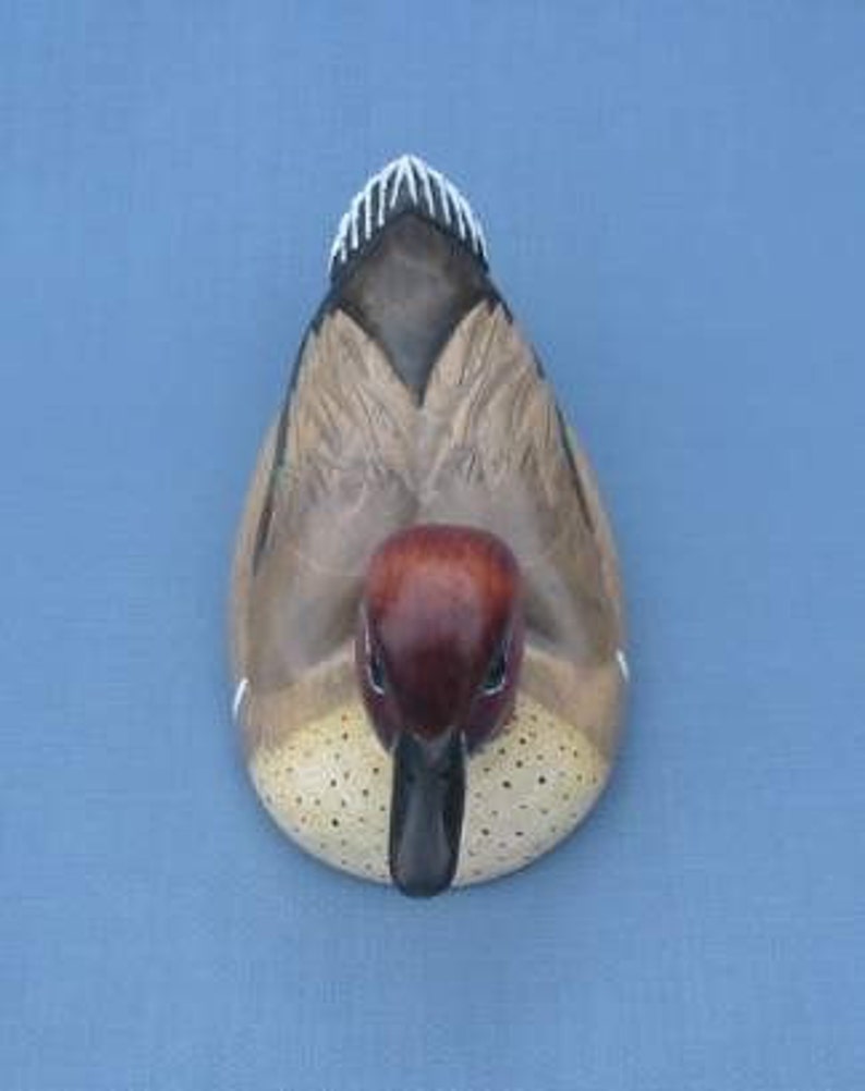 Hand Carved Green Winged Teal Drake Decoy Duck Carving - Etsy