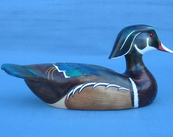 Hand Carved Wood Duck Decorative Decoy Carving Robert Kelly Woodcarving ...