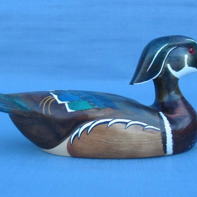 Carved Wood Duck - Etsy