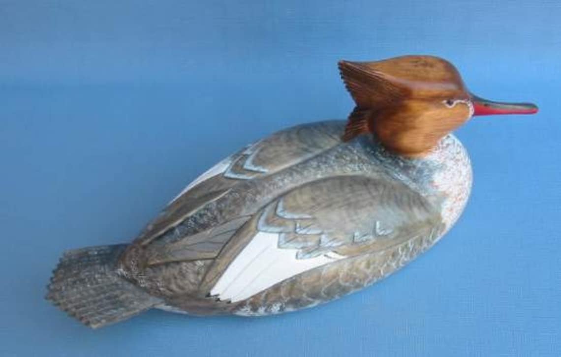 Hand Carved Red Breasted Merganser Magnum Hen Decoy Robert | Etsy