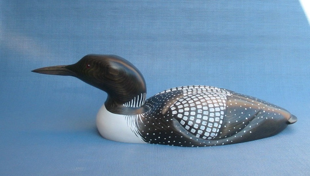 Hand Carved Large Common Loon Decoy Robert Kelly Woodcarving - Etsy