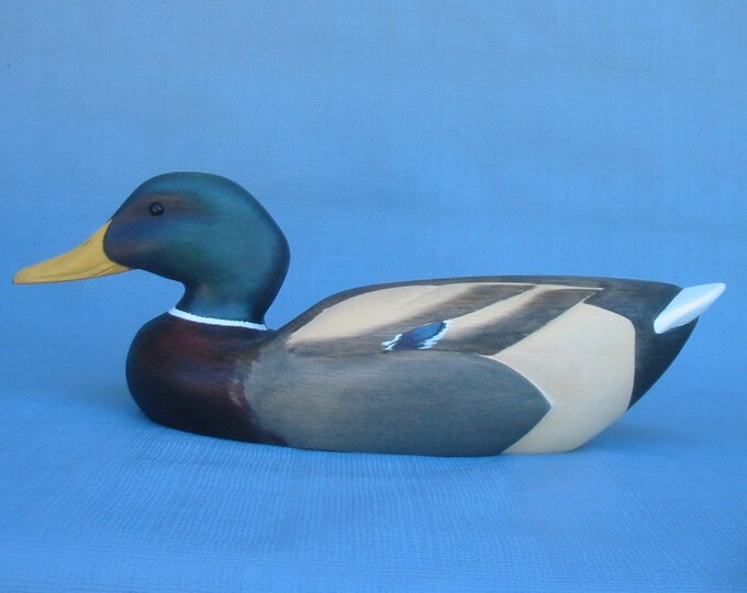 Hand Carved Mallard Drake Decoy Duck Robert Kelly Woodcarving - Etsy