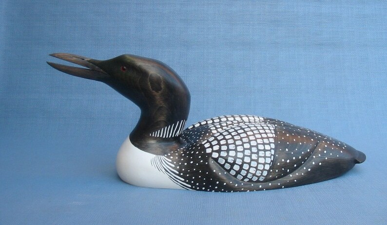Hand Carved Large Calling Common Loon Decoy Robert Kelly - Etsy