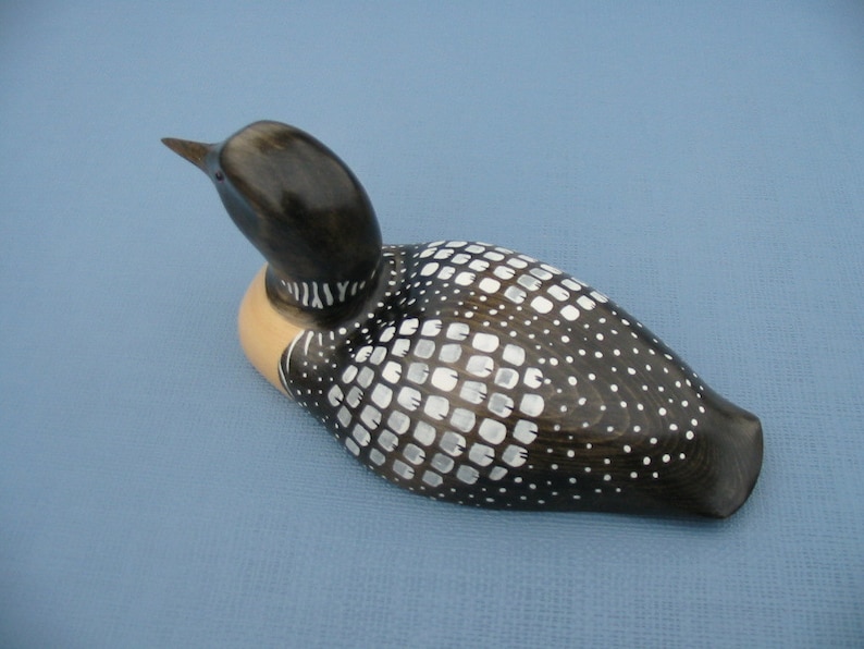 Hand Carved Mini Common Loon Decoy Carving R.kelly - Etsy Canada