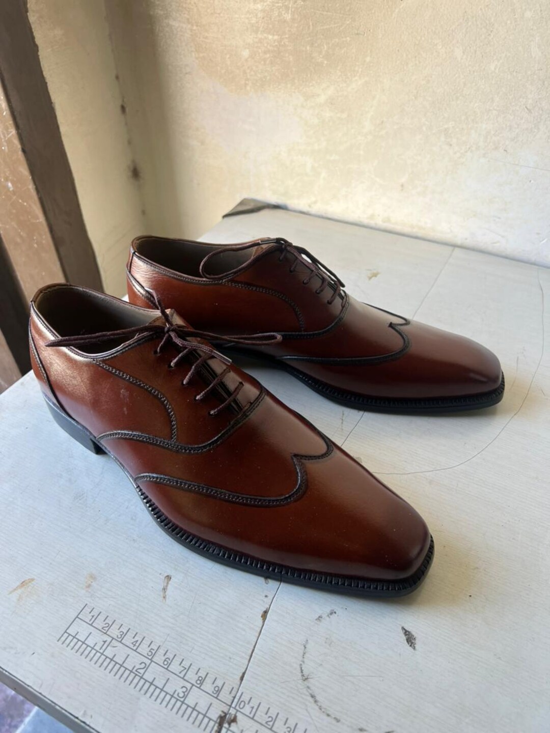 Handmade Men Brown Leather Dress Shoes for Men Office - Etsy