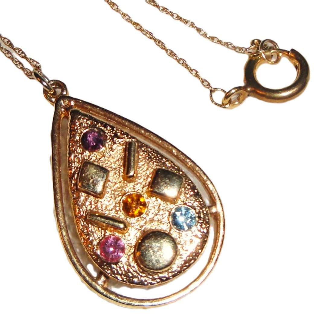 Rare Vintage Sarah Coventry 1970 "sara-zade" Necklace ~ Geometric ...