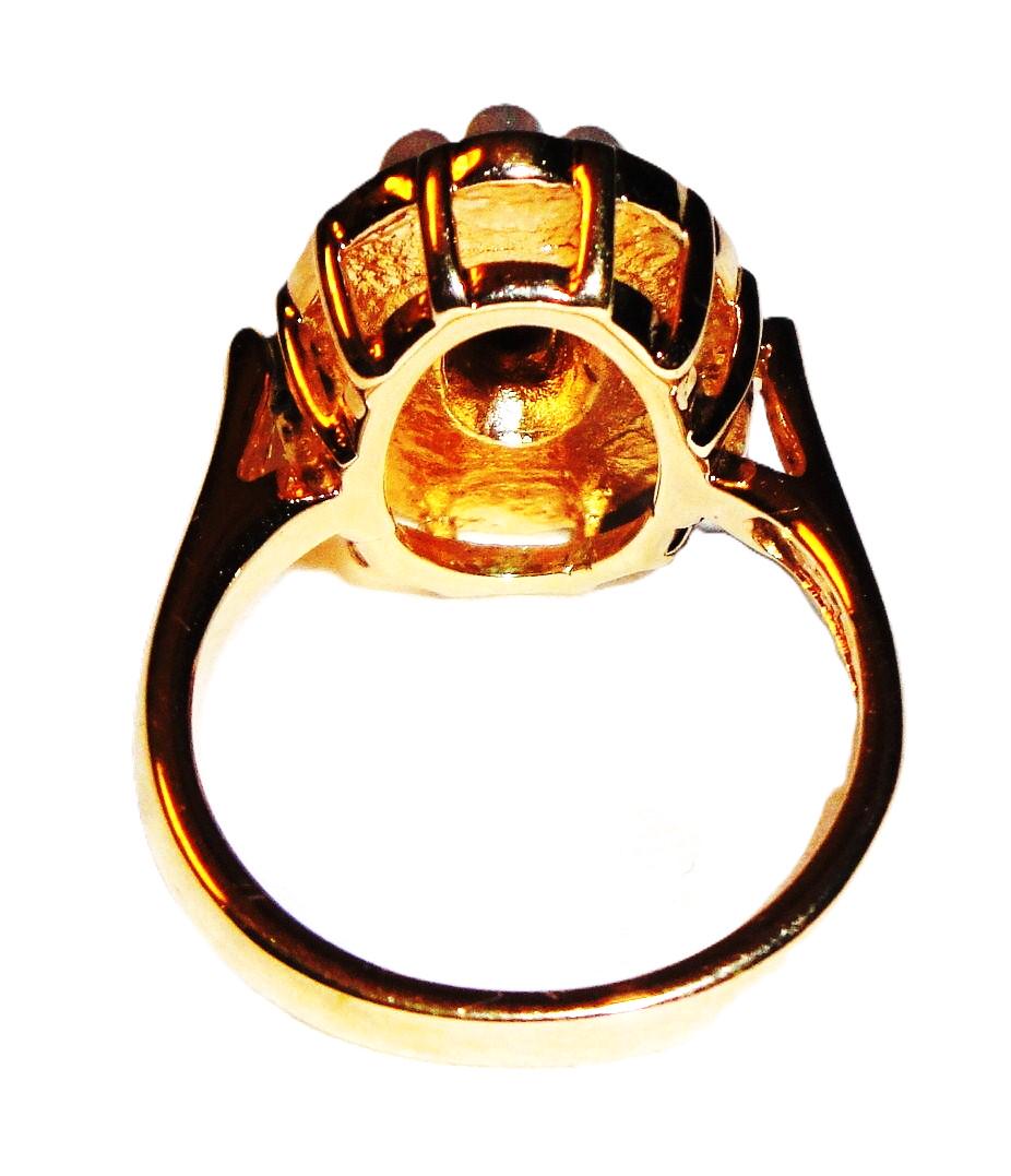 Vintage Avon 1981 "opulent Ring" - Faux Garnet & Seed Pearls, Size 5 - Etsy