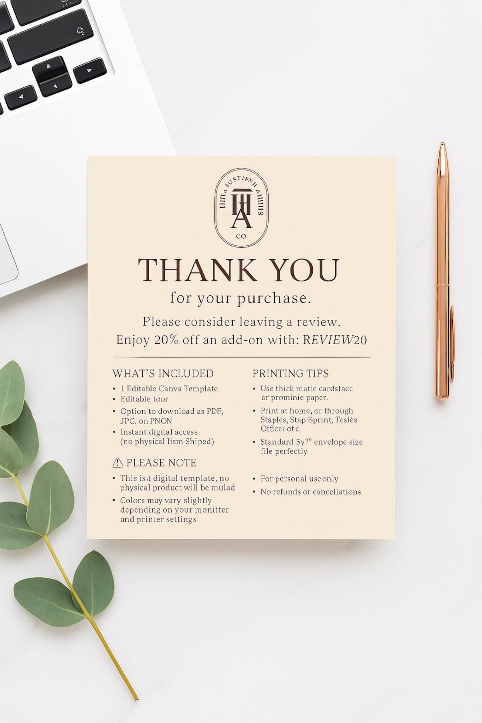 Welcome Note Template | Editable Canva | Modern Host Greeting Card ...