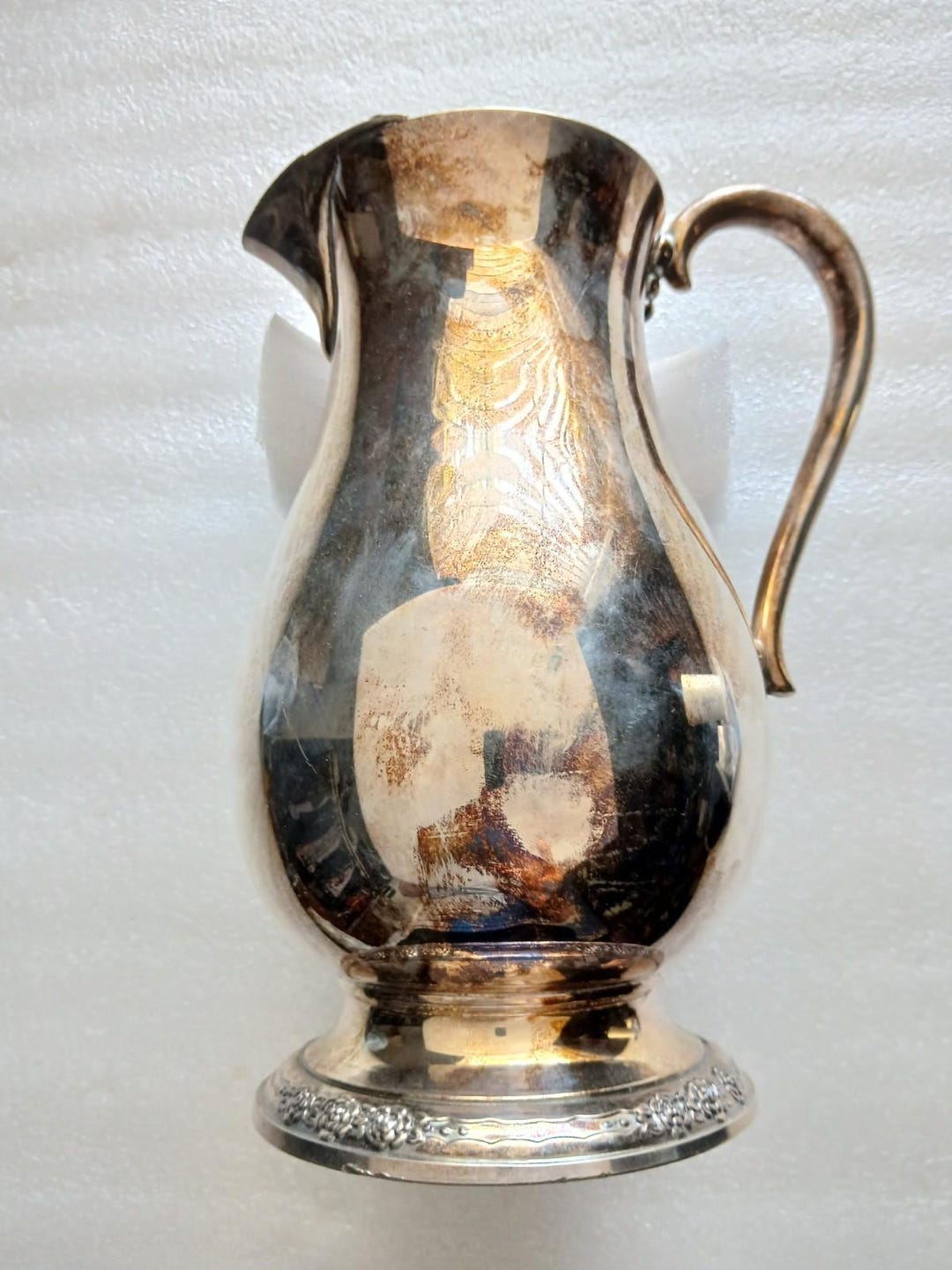 Camille International Silver Co Silverplate Pitcher 8" Ornate ...