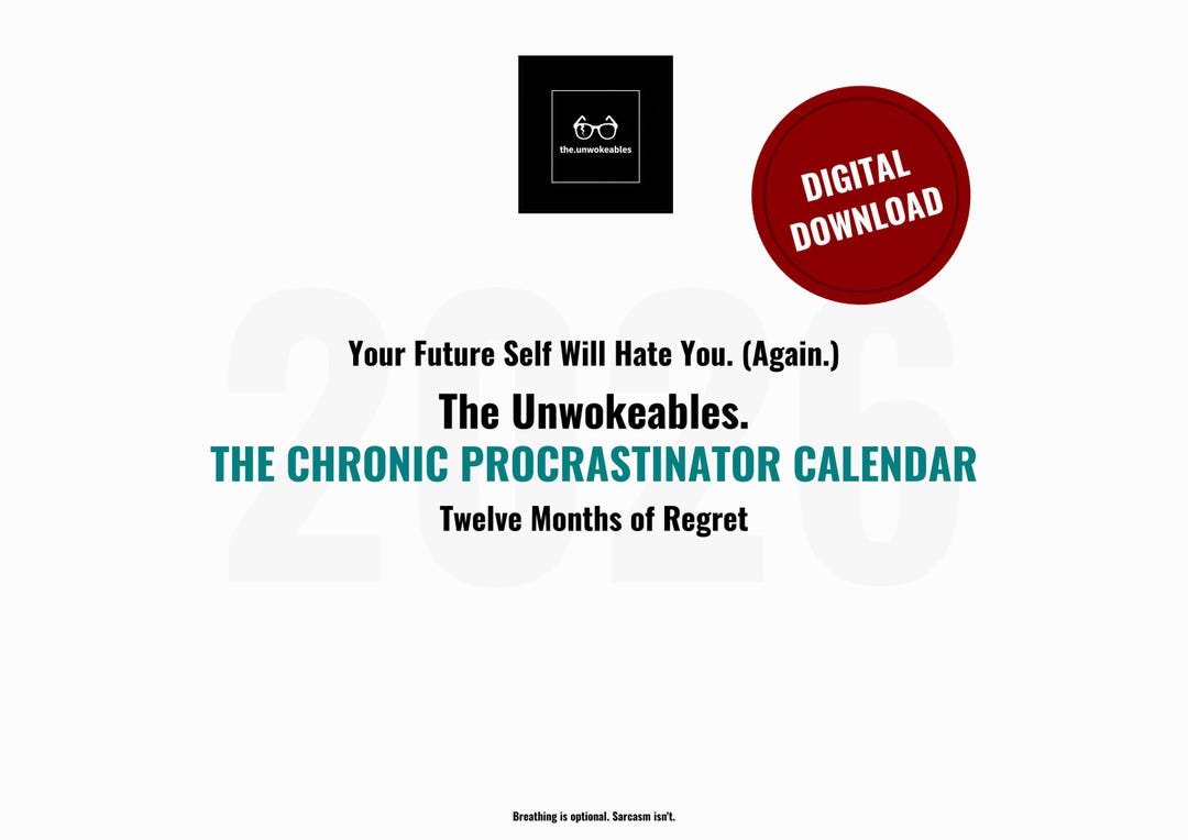 Printable 2026 the Chronic Procrastinator Calendar - Digital Download ...