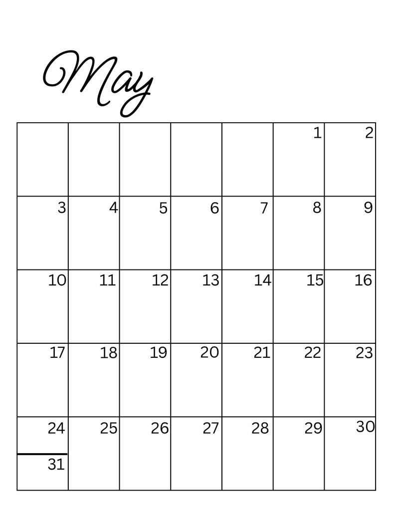 Minimalist Monthly Planner - Etsy