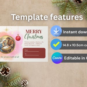 INSTANT DOWNLOAD Infant Jesus is Born Christmas Card - Etsy
